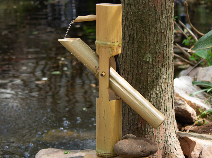 Bamboo Fountain Kit - Shishi odoshi or Deer Scare Bamboo Fountain - Pe ...