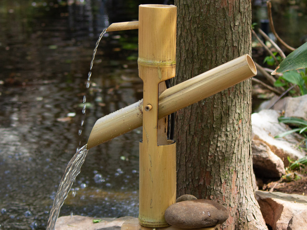 Bamboo Fountain Kit - Shishi odoshi or Deer Scare Bamboo Fountain - Pe ...