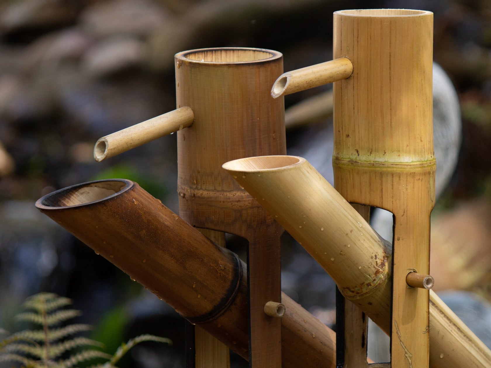 Bamboo Fountain Kit - Shishi odoshi or Deer Scare Bamboo Fountain - Pe ...